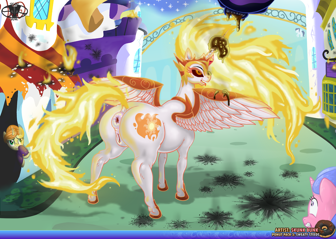 #1987434 - explicit, artist:stinky skunk, daybreaker, nightmare moon ...