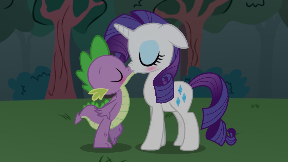 #1977064 - safe, artist:georgegarza01, rarity, spike, dragon, pony ...