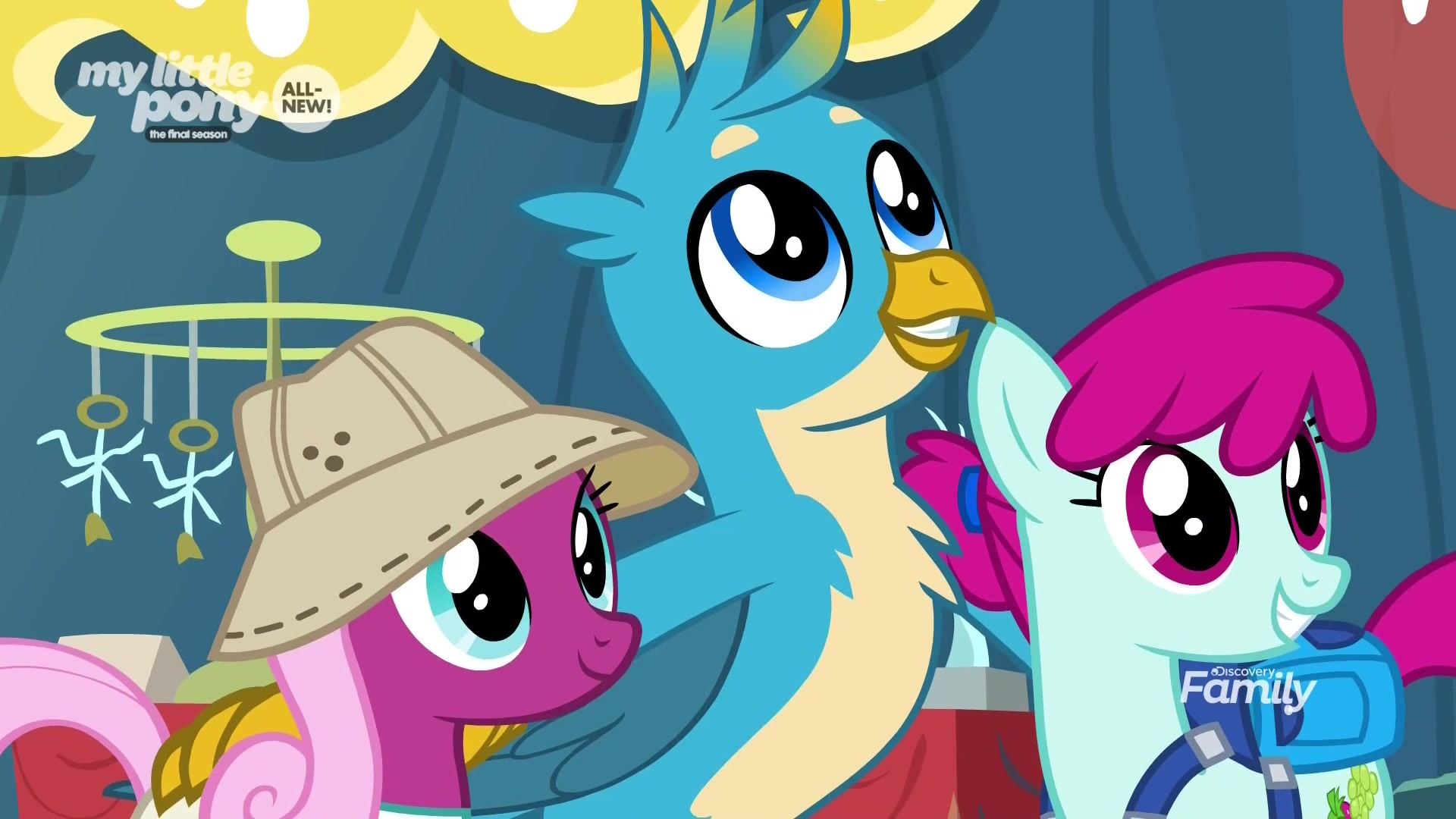 #2015399 - safe, screencap, fruit pack, gallus, happy khaki, ruby ...