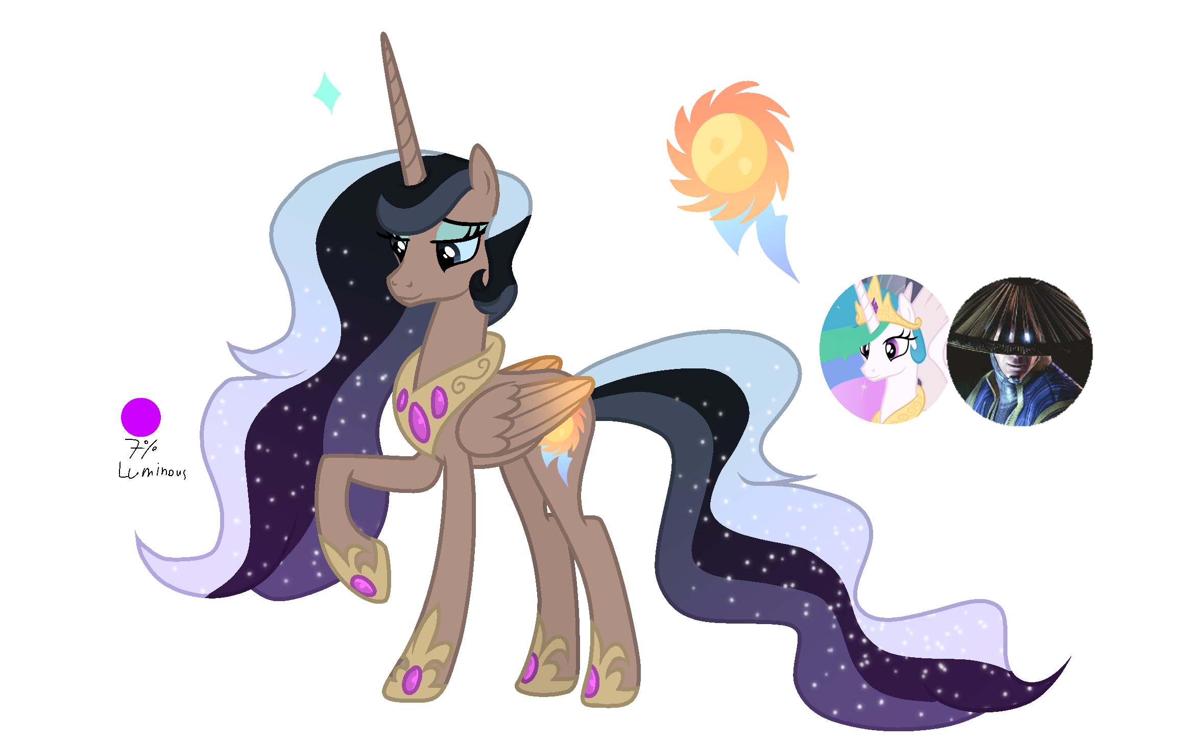 #2018113 - safe, artist:rainbow15s, princess celestia, oc, alicorn ...