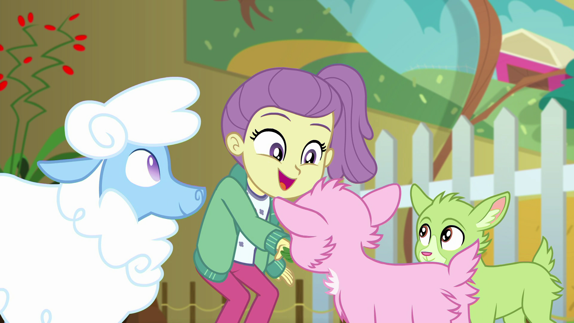 #2002609 - safe, screencap, lily pad (g4), goat, sheep, equestria girls ...