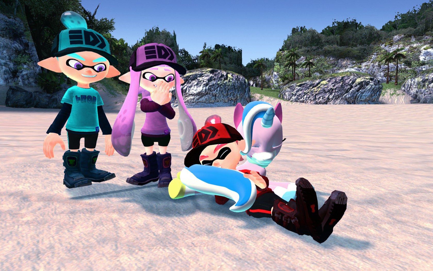 #2003295 - safe, artist:cuteyoshilover, oc, inkling, pony, 3d ...