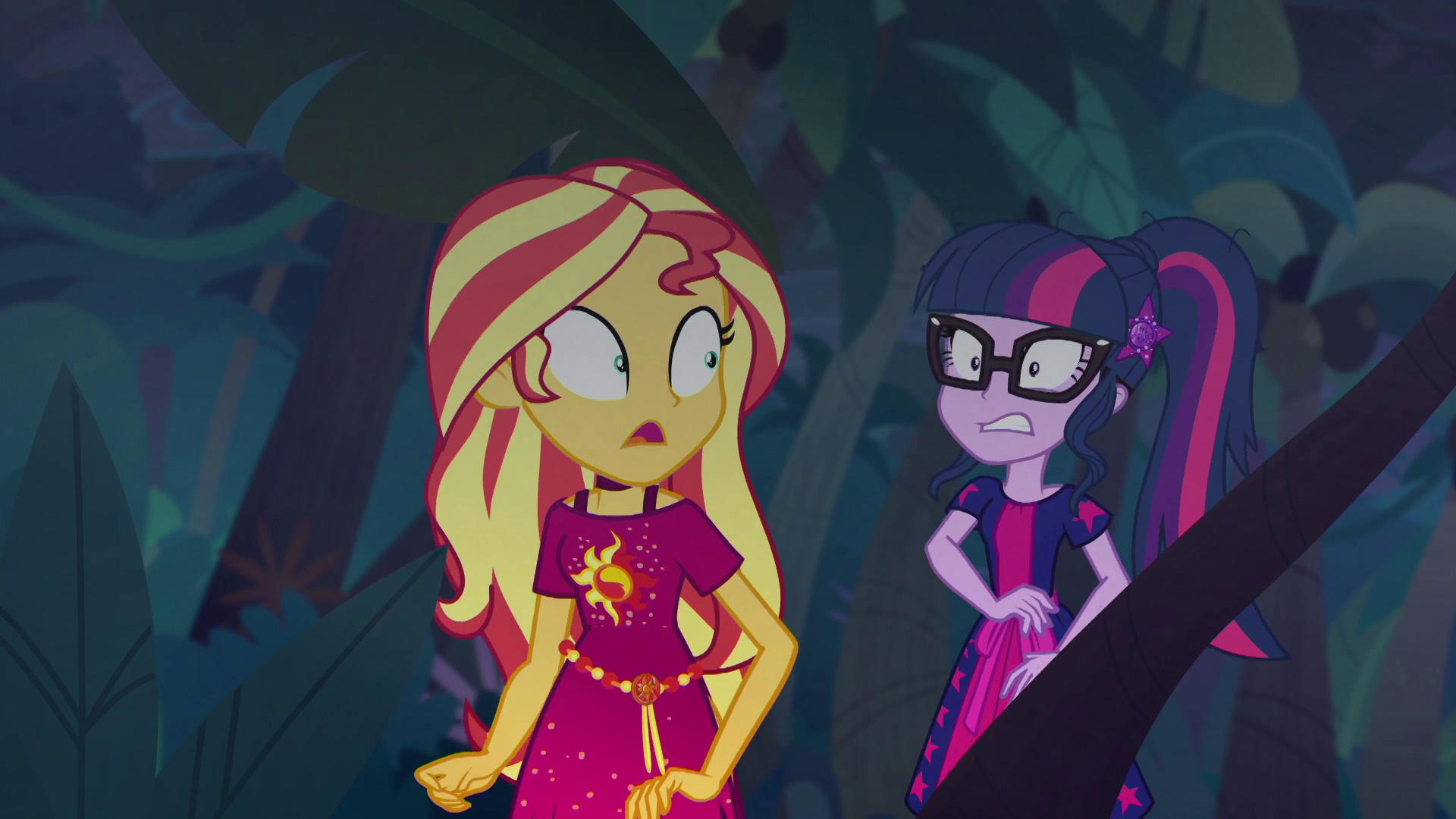 #2005137 - safe, screencap, sci-twi, sunset shimmer, twilight sparkle ...