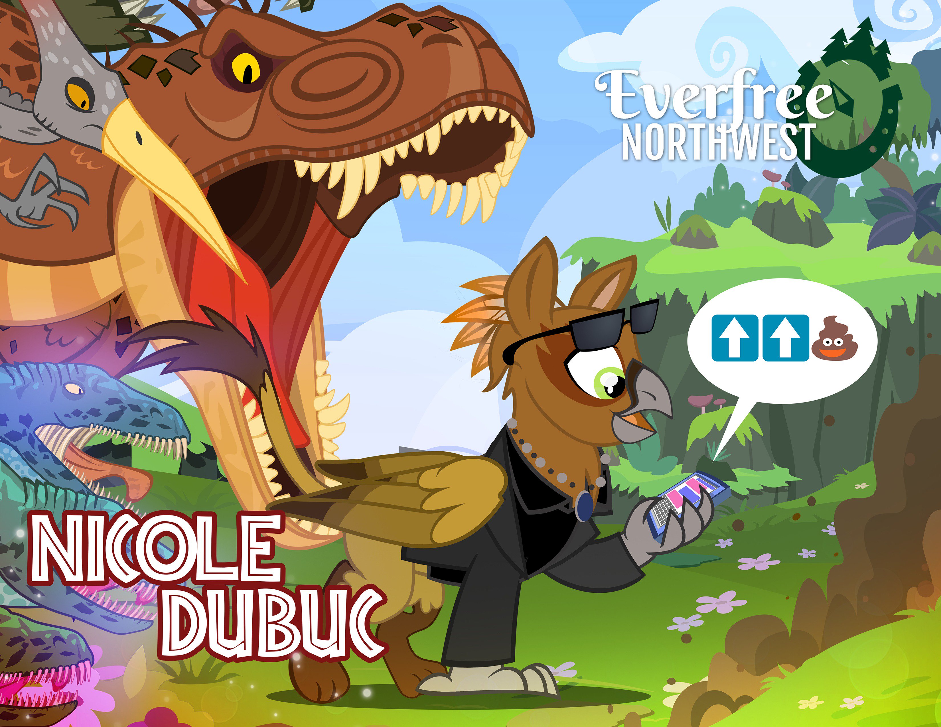 #2042897 - safe, artist:pixelkitties, dinosaur, griffon, pterosaur ...