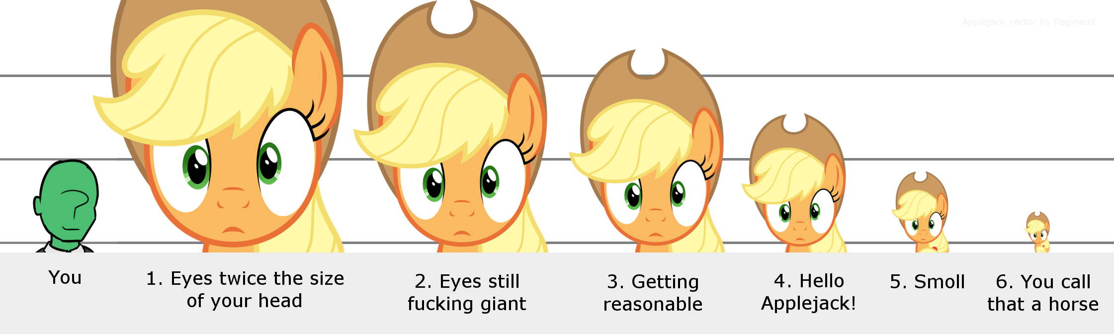 #2029145 - safe, applejack, oc, oc:anon, pony, appletini, comparison ...