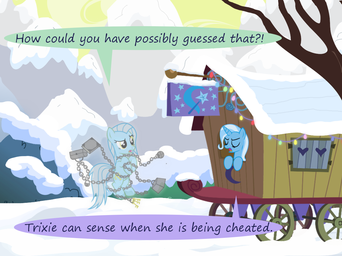 #2047139 - safe, artist:evil-dec0y, trixie, oc, oc:ghost, earth pony ...