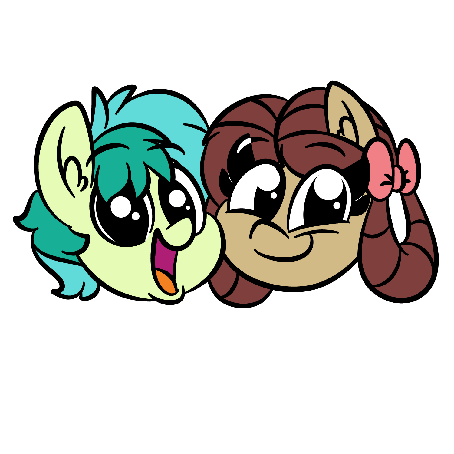 #2052999 - safe, artist:amethystcutey, sandbar, yona, earth pony, pony ...