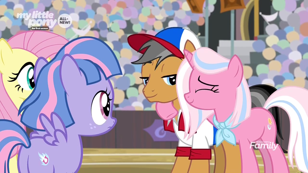 #2035014 - safe, screencap, clear sky, fluttershy, quibble pants, wind ...