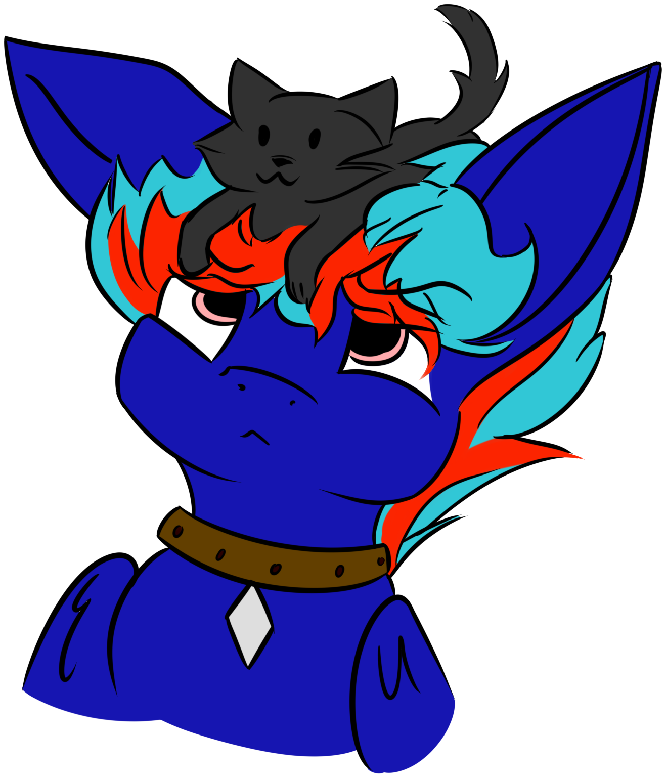 #2070622 - safe, oc, oc:hellfire, cat, pegasus, pony, series:ponydog ...