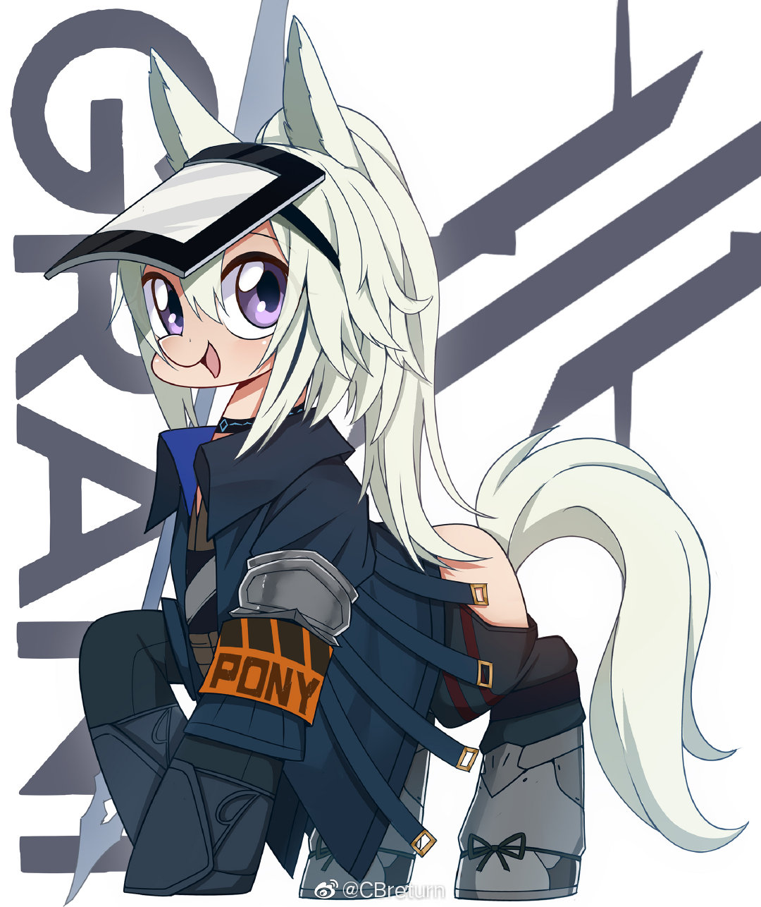 #2075670 - safe, artist:caibaoreturn, pony, arknights, crossover, cute ...