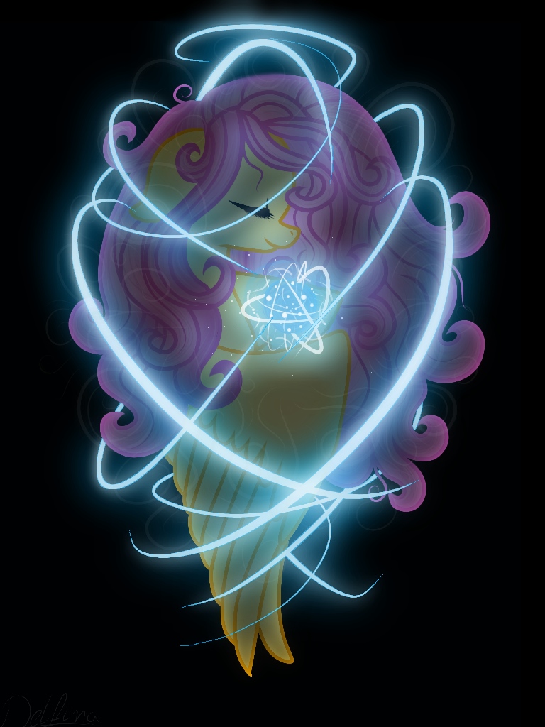 #2076928 - safe, artist:delfinaluther, fluttershy, pegasus, pony, black ...