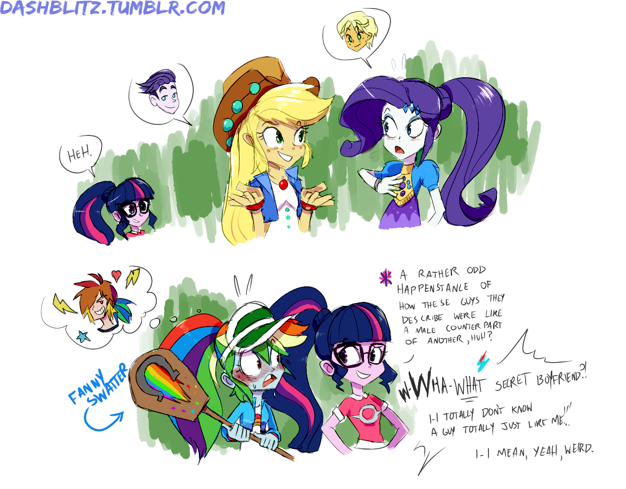 #2098357 - safe, artist:manic-the-lad, applejack, dirk thistleweed ...