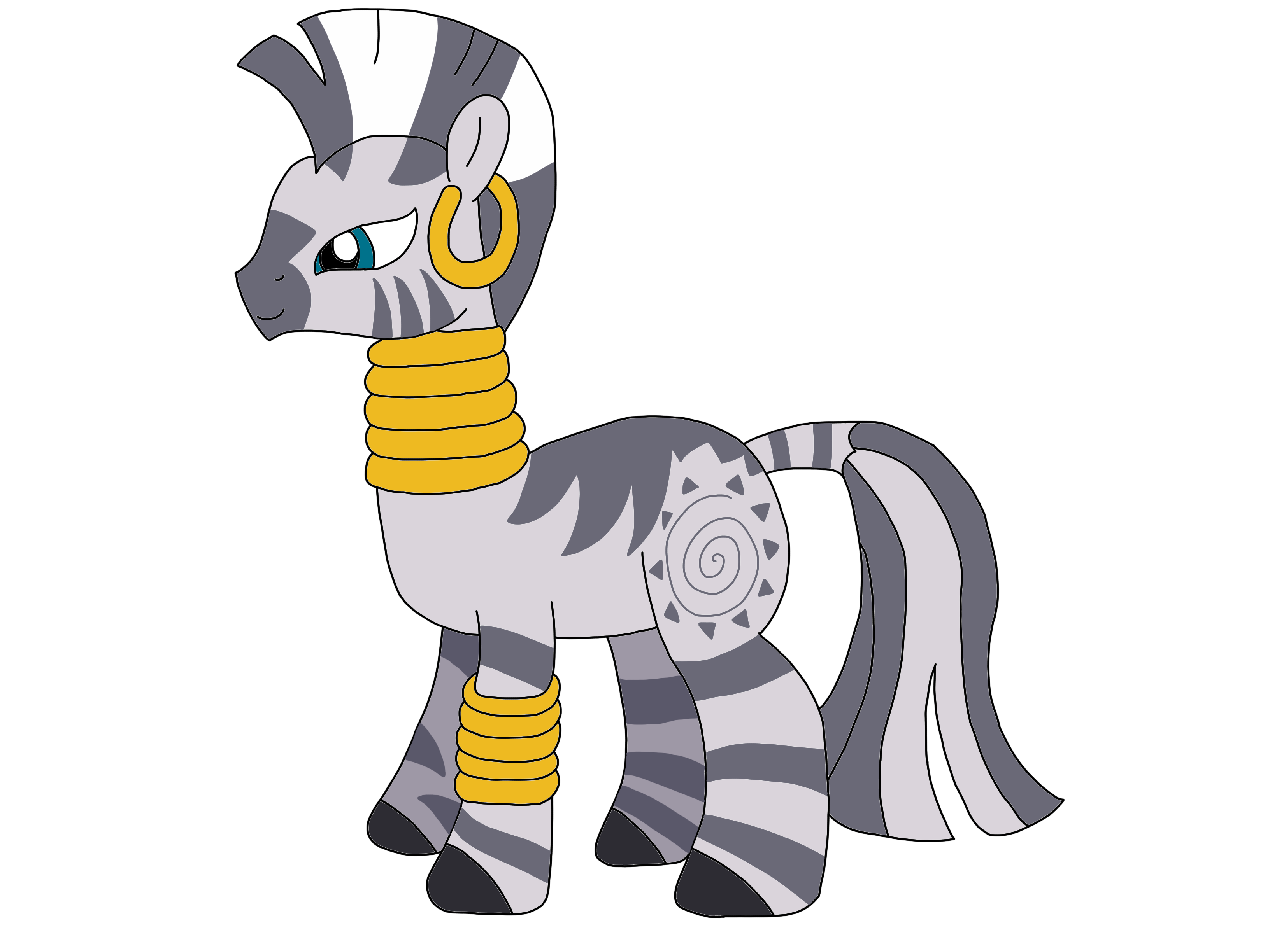 #2128426 - safe, artist:supahdonarudo, zecora, zebra, jewelry, simple ...