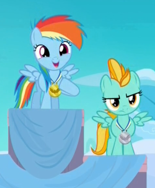 #2132430 - safe, screencap, lightning dust, rainbow dash, pony ...