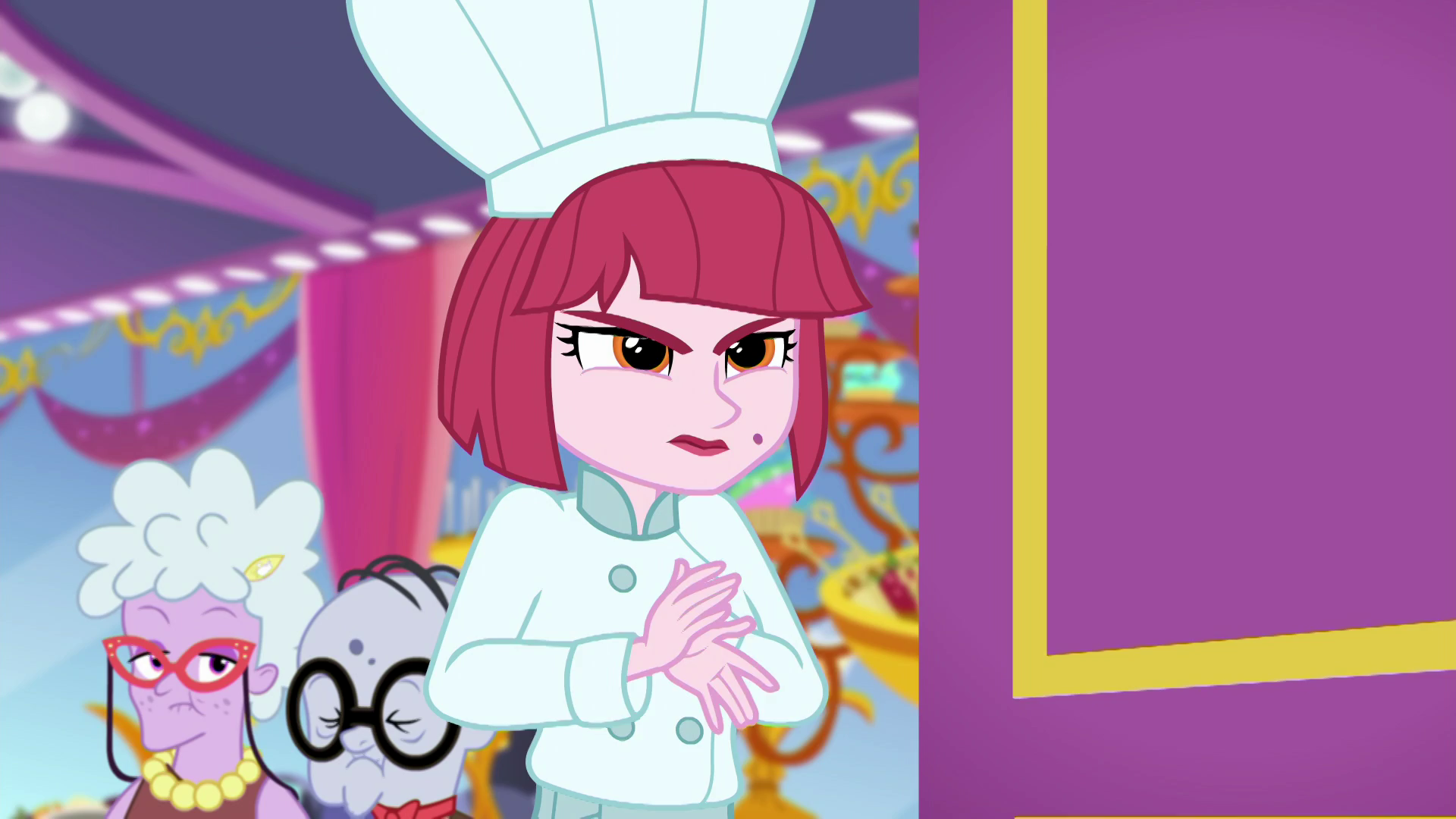 #2132859 - safe, screencap, chelsea porcelain, mr. waddle, puffed ...