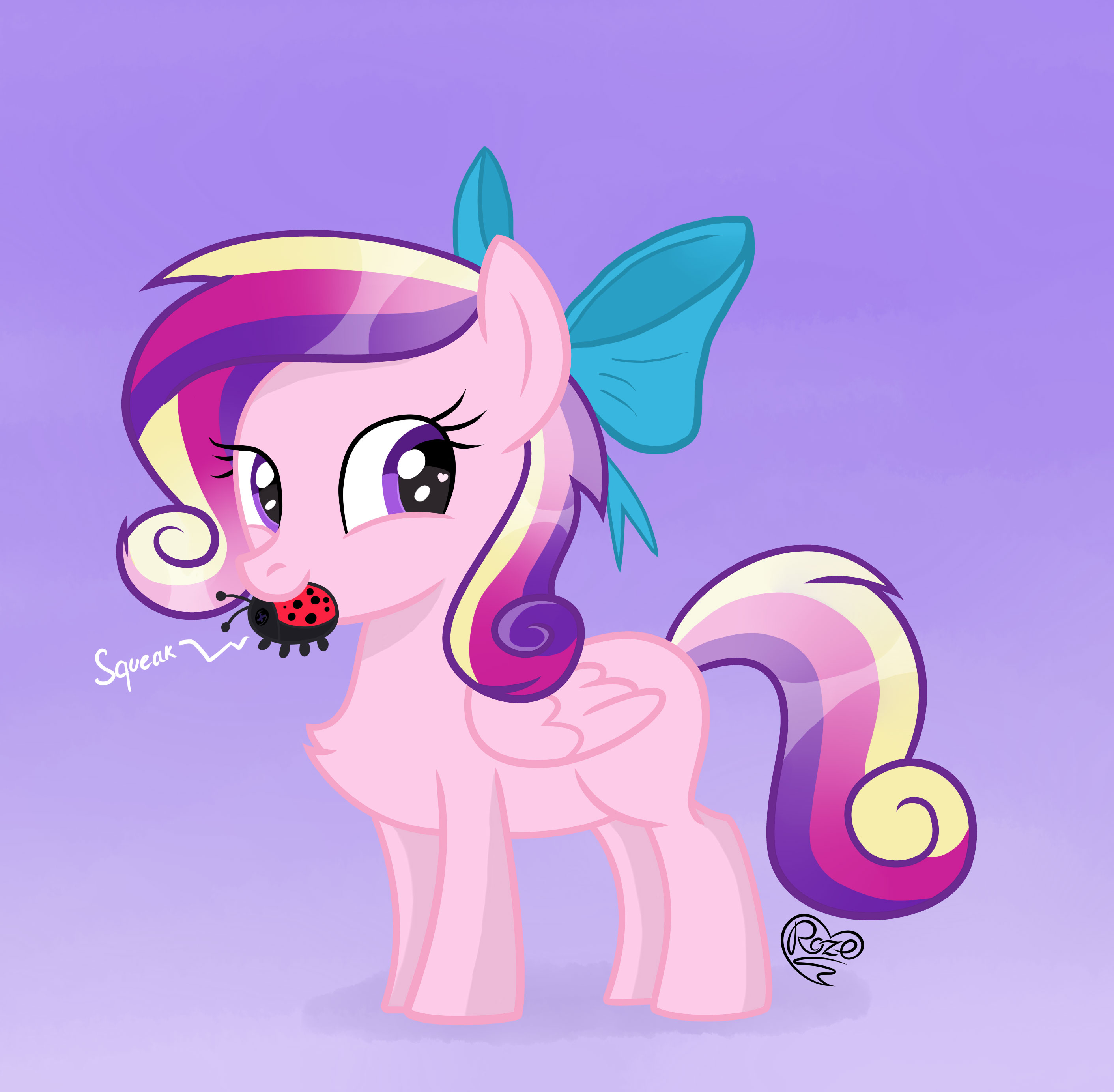 #2110252 - safe, artist:roze23, princess cadance, ladybug, pegasus ...