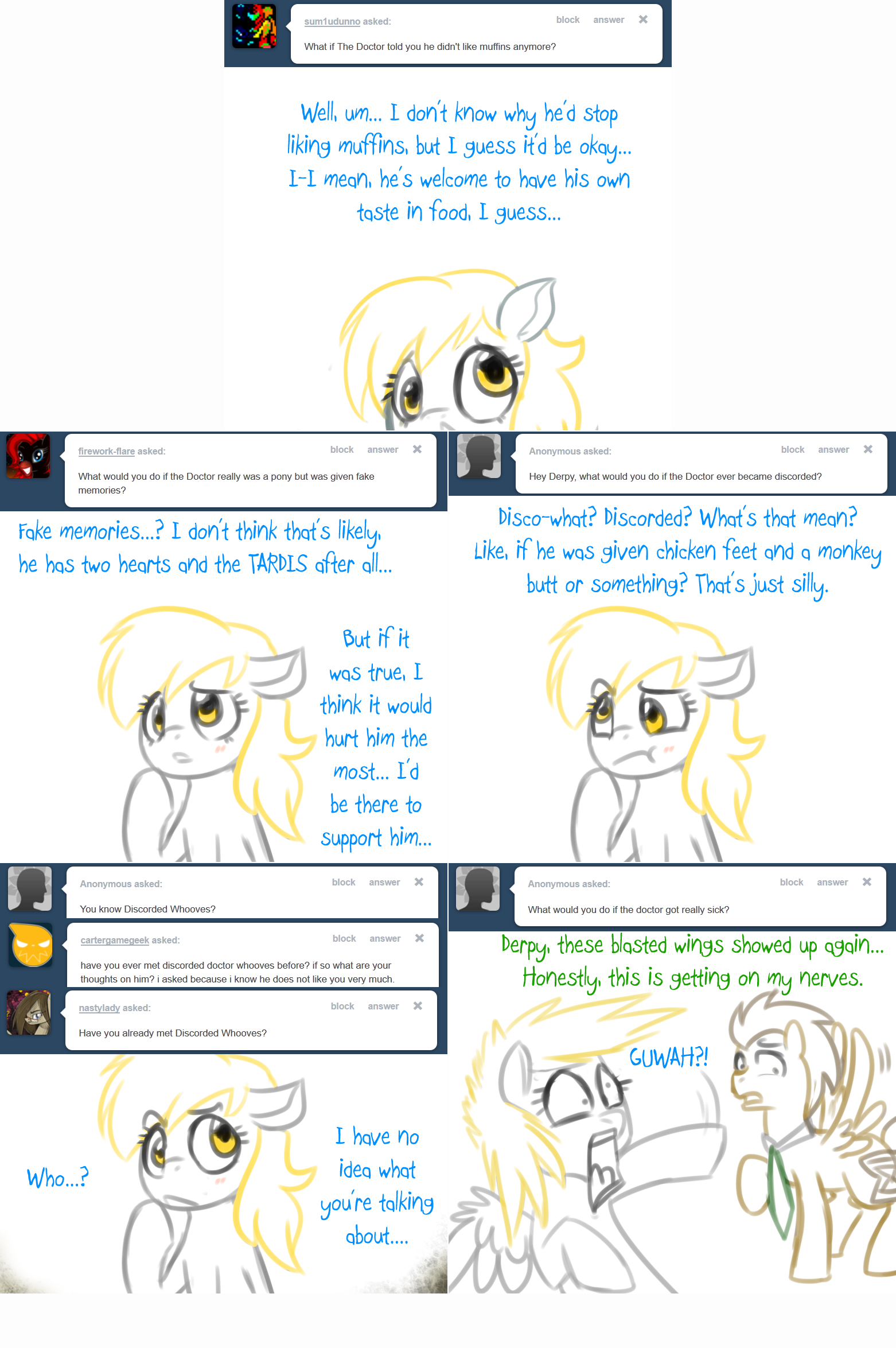 #2110575 - safe, artist:jitterbugjive, derpy hooves, doctor whooves ...