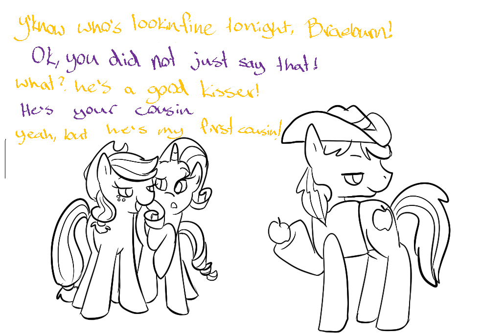 #2155820 - safe, artist:ponygoggles, applejack, braeburn, rarity, pony ...