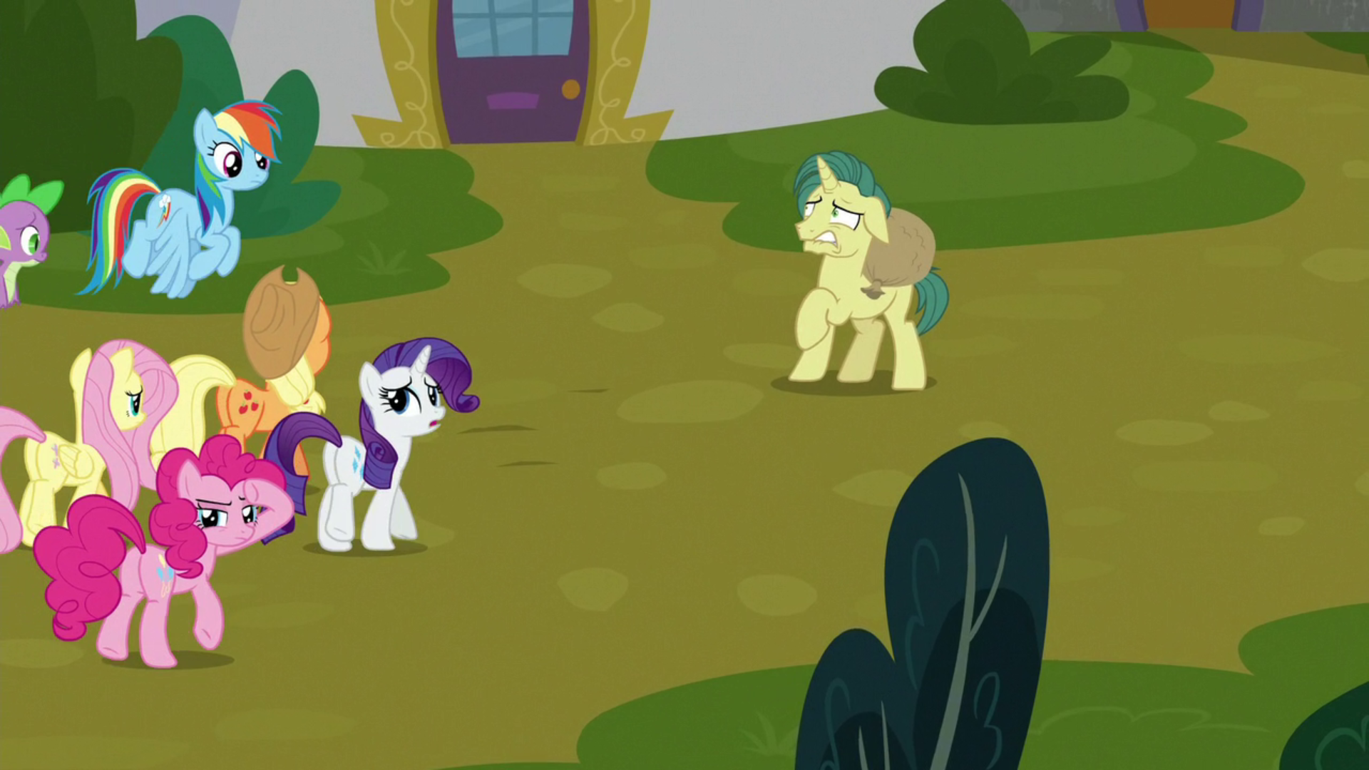 #2466378 - safe, screencap, applejack, dandy dispatch, fluttershy ...