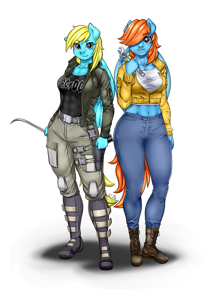 #2460224 - safe, artist:pia-sama, oc, oc only, pegasus, anthro, belly button, boots, breasts ...