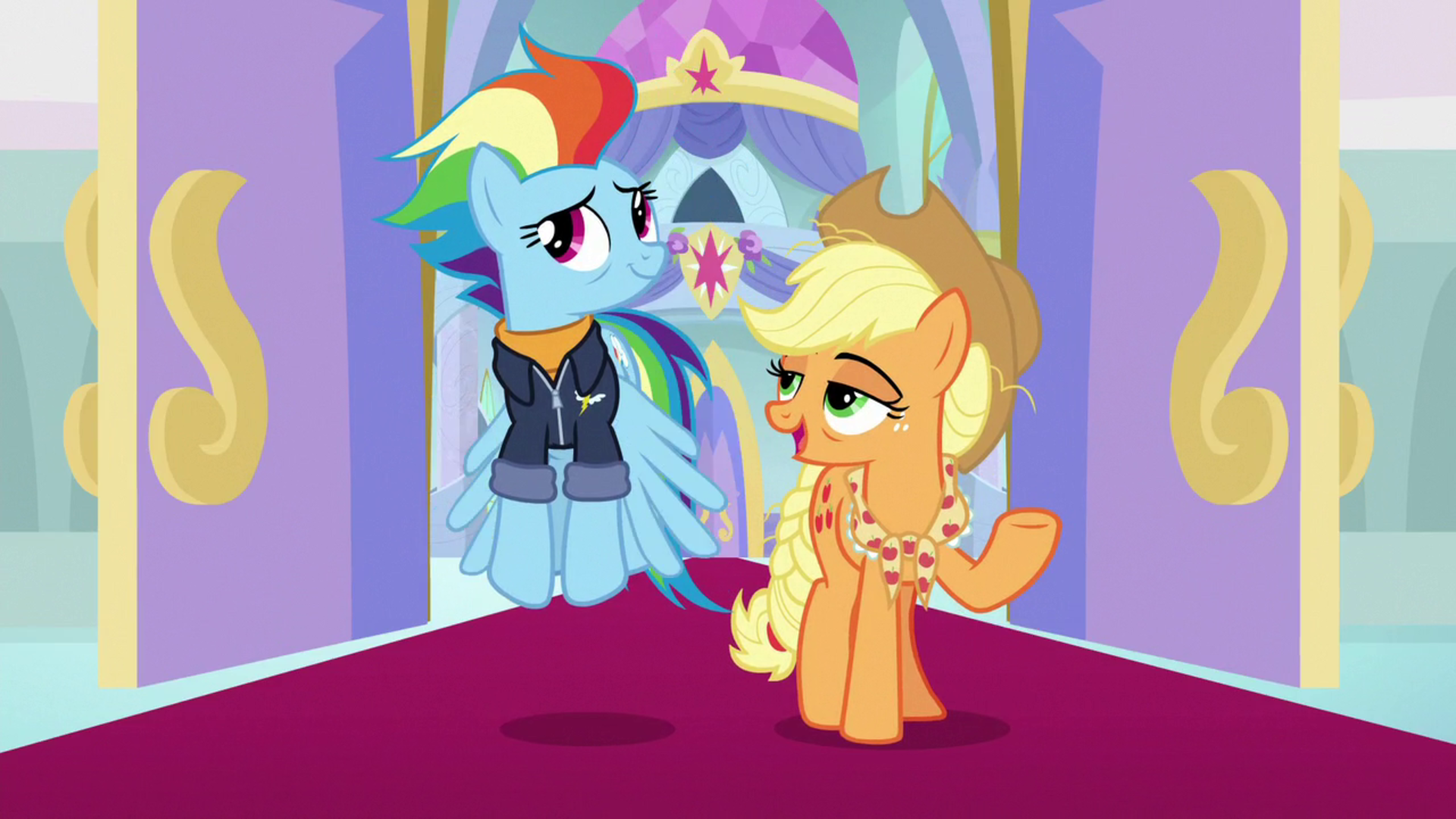 #2485574 - safe, screencap, applejack, rainbow dash, earth pony ...