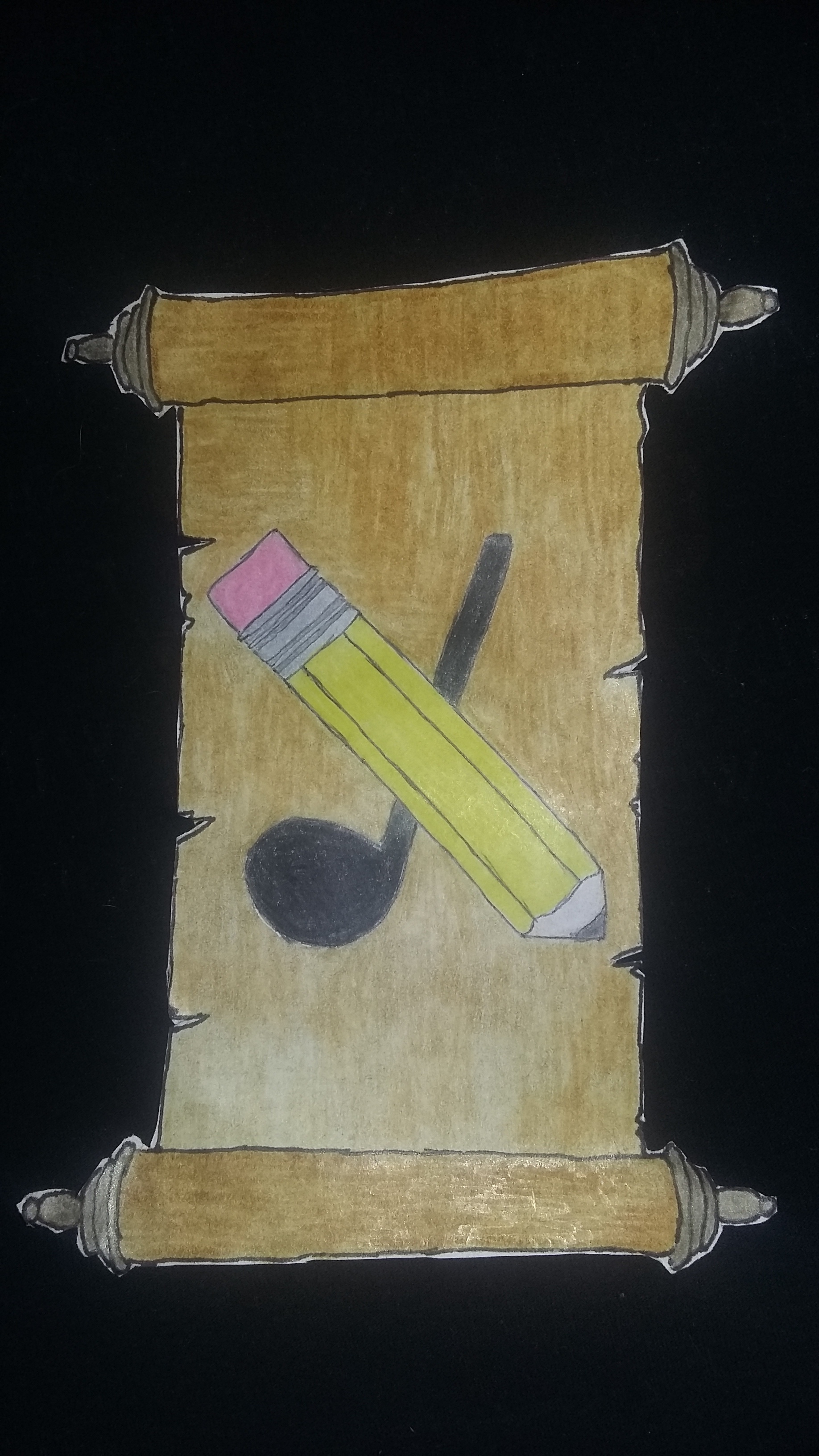 #2496527 - safe, cutie mark, irl, pencil, pencil drawing, photo, scroll ...