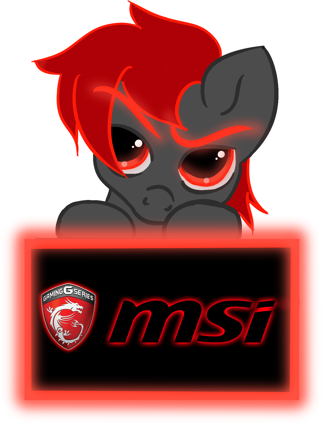 #2483307 - safe, artist:supershadow_th, oc, oc:msi, pony, msi, simple background, solo ...