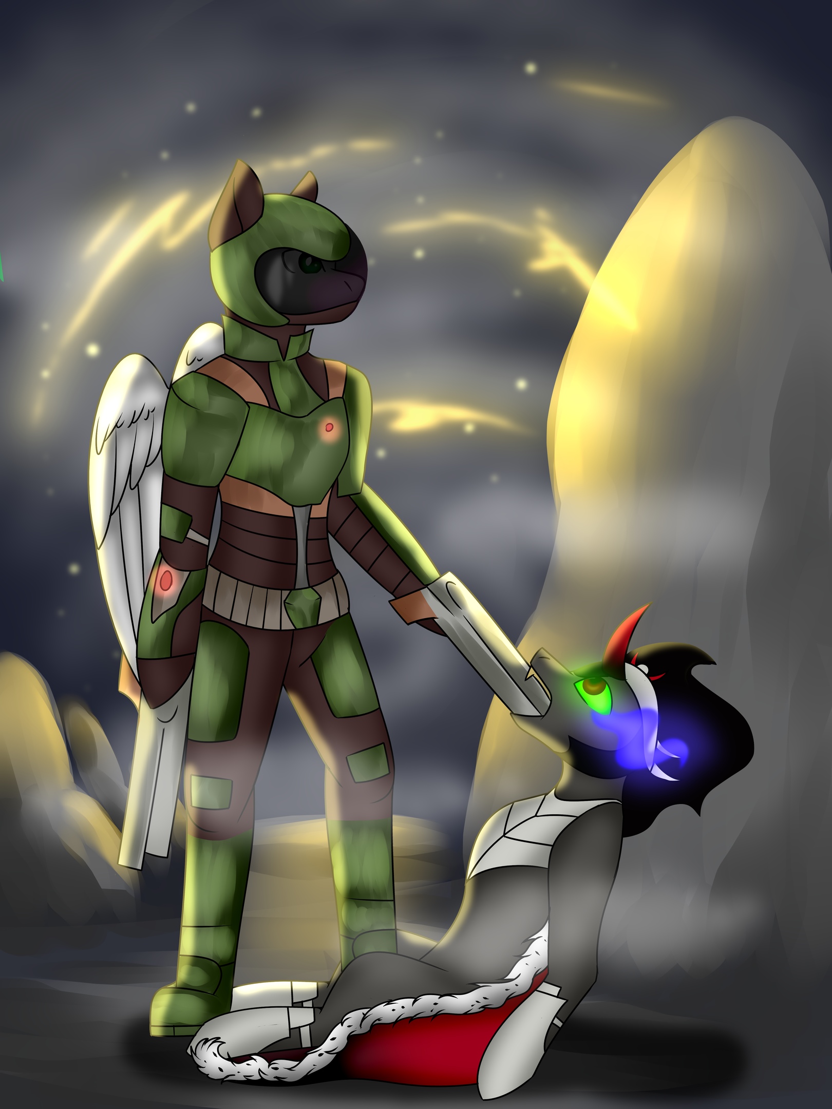 #2510777 - artist needed, semi-grimdark, king sombra, oc, oc:light ...