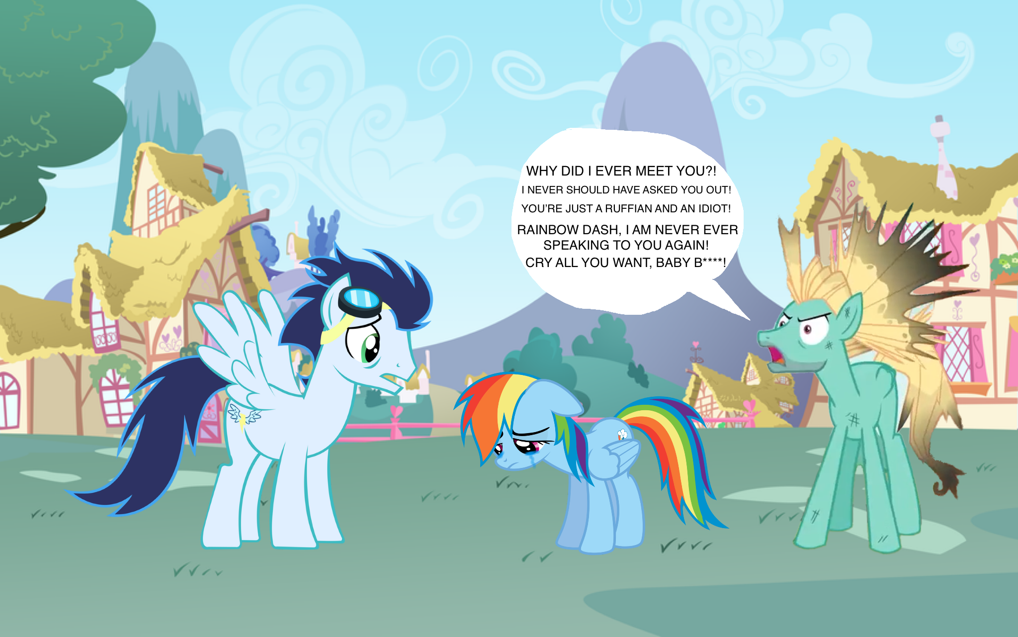 #2517063 - safe, rainbow dash, soarin', zephyr breeze, pegasus, pony ...