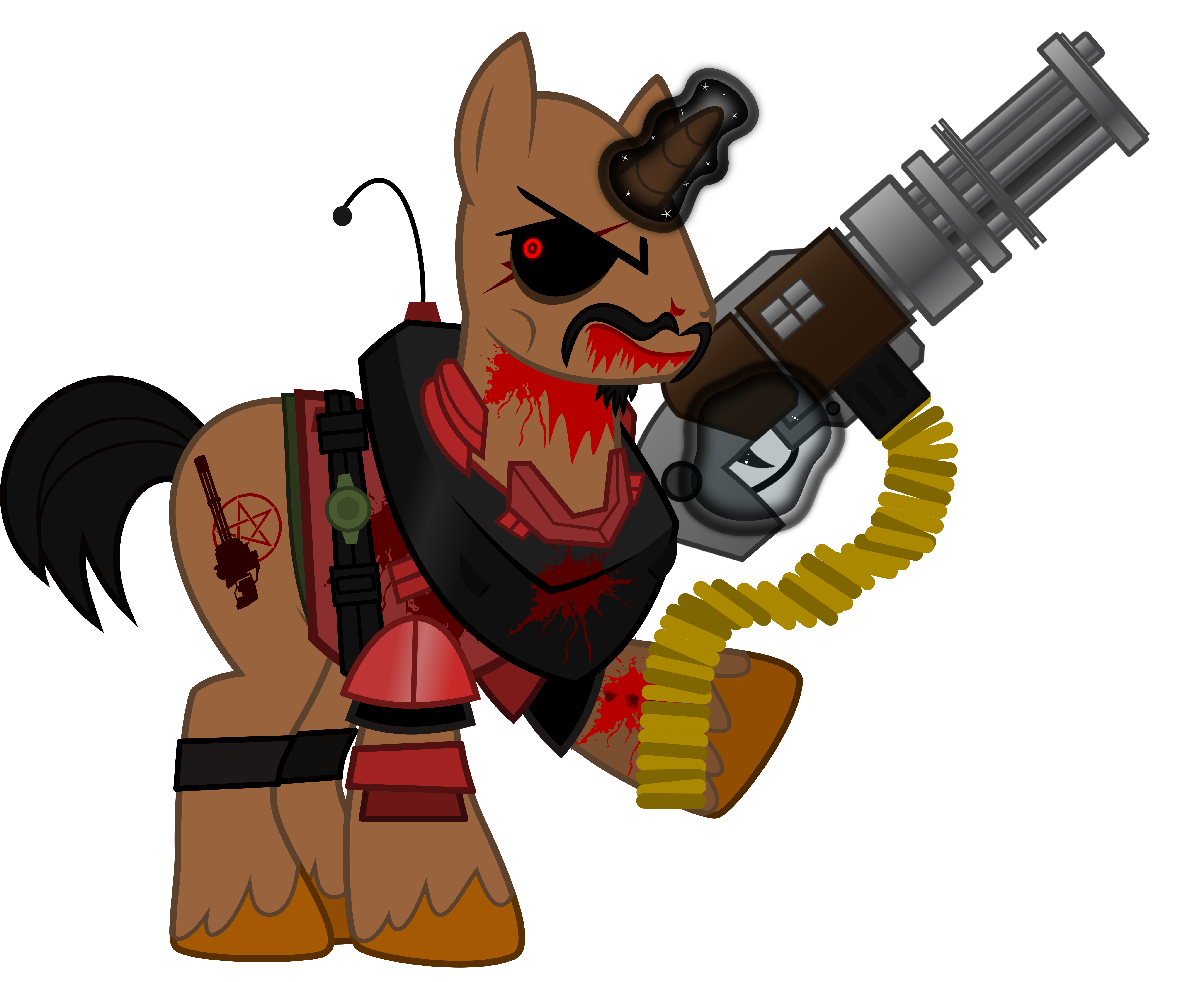 #2519597 - semi-grimdark, artist:isaac_pony, demon, demon pony, monster ...