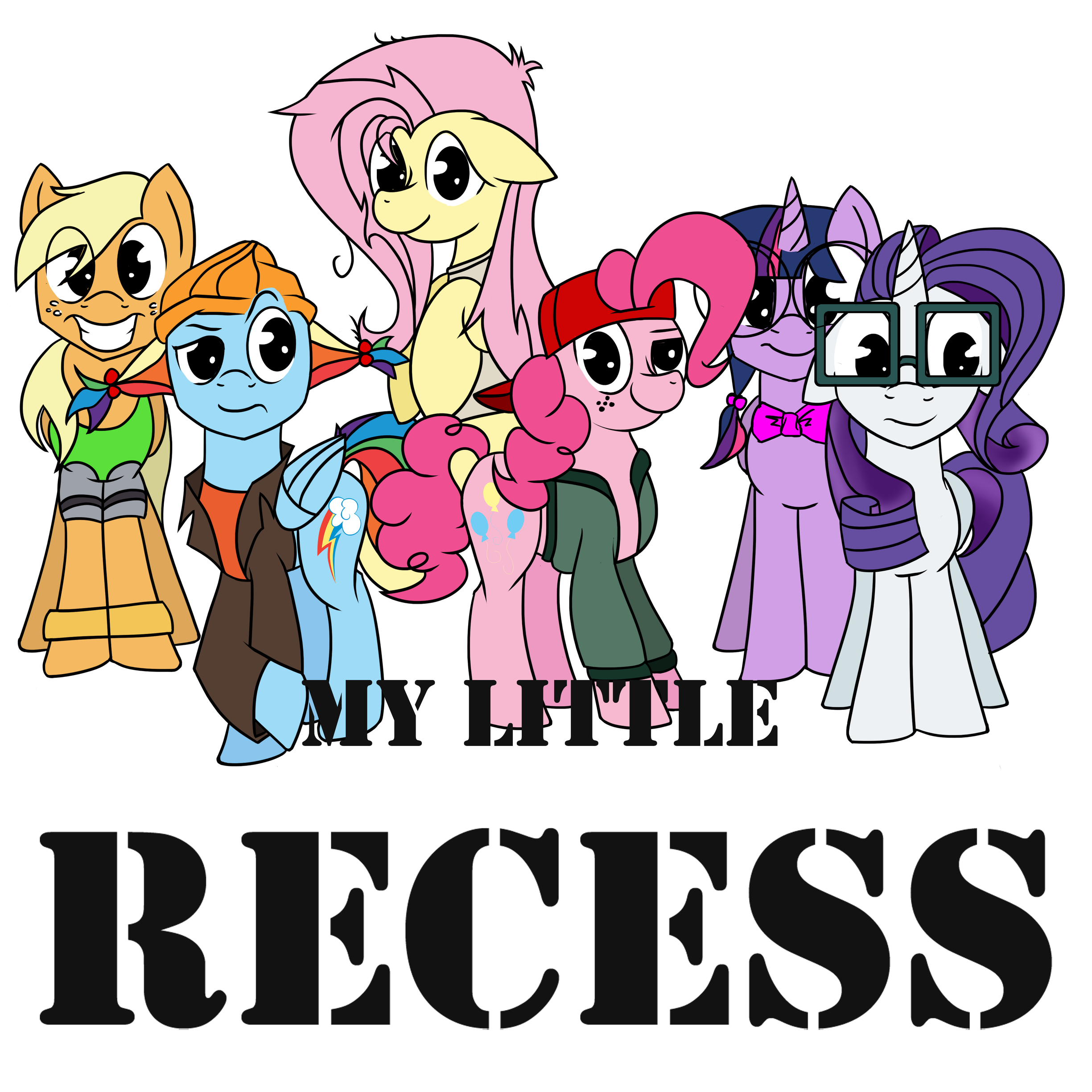 #2504834 - safe, artist:mandamzz, applejack, fluttershy, pinkie pie ...