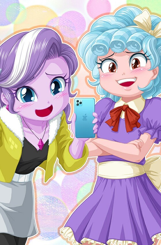 #2271078 - safe, artist:uotapo, edit, cozy glow, diamond tiara ...
