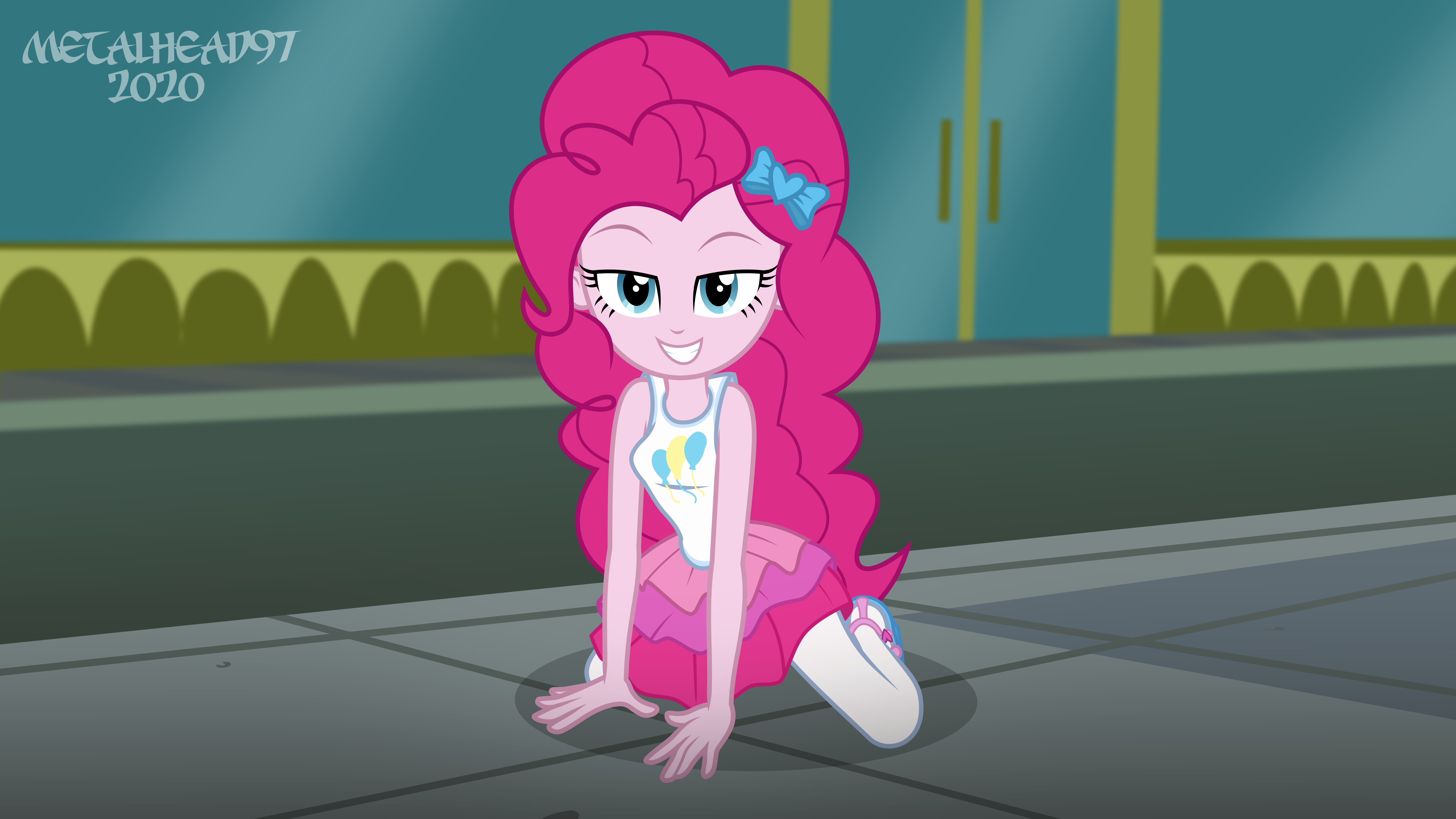 #2278592 - safe, artist:metalhead97, pinkie pie, equestria girls ...