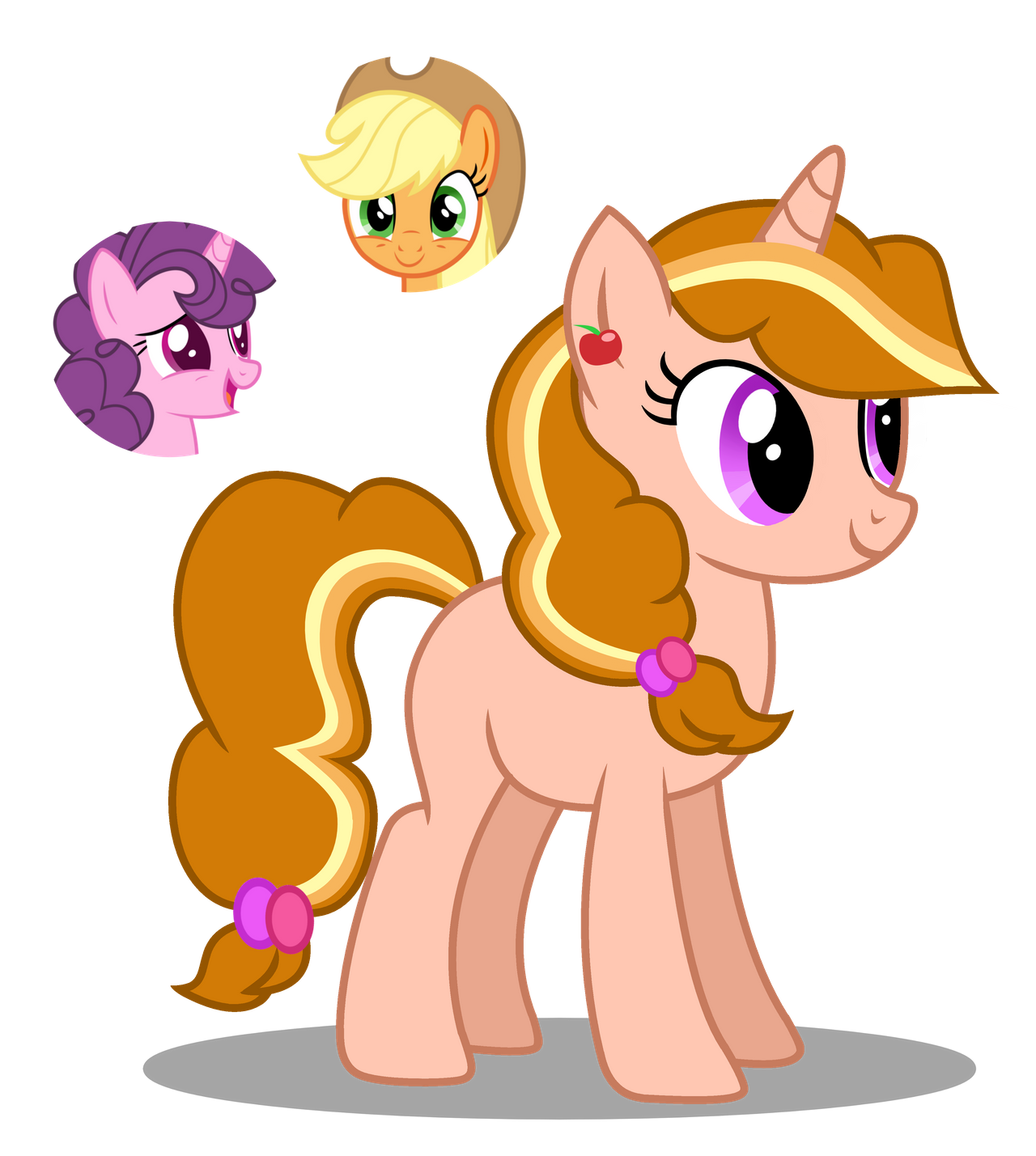 #2299442 - safe, artist:tenderrain-art, applejack, sugar belle, oc ...
