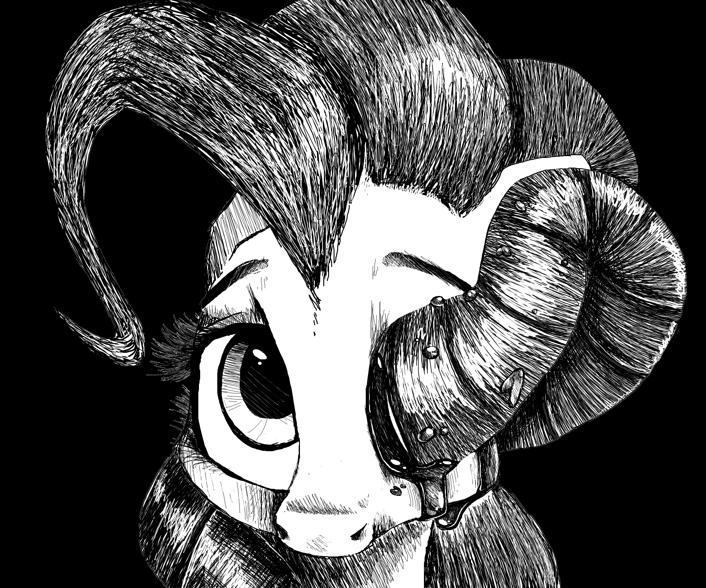 #2291593 - grimdark, grotesque, artist:smirk, pinkie pie, pony, black ...