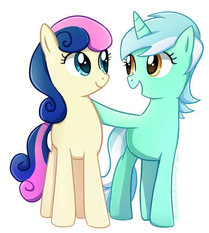 #2355614 - safe, artist:tsurime, bon bon, lyra heartstrings, sweetie ...