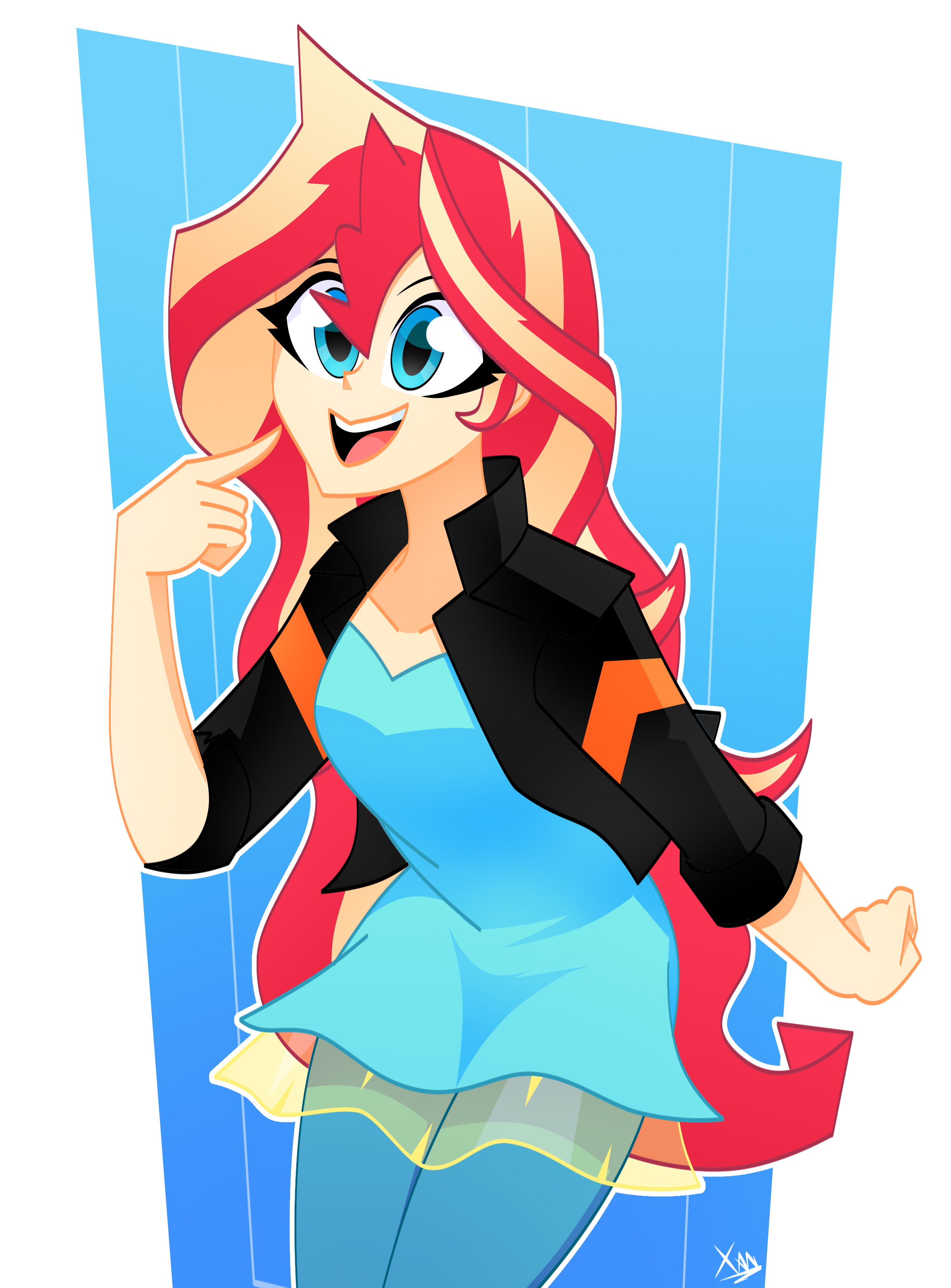 #2343993 - safe, artist:xan-gelx, sunset shimmer, equestria girls ...
