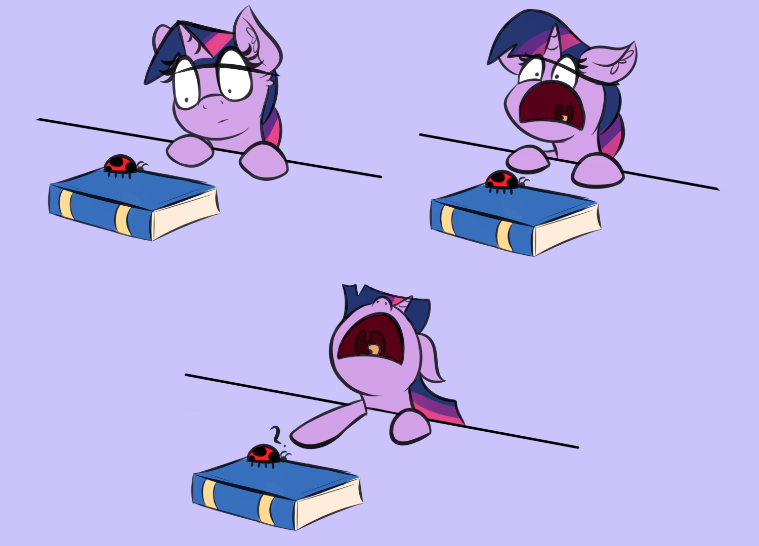 #2371540 - safe, artist:sadtrooper, twilight sparkle, insect, ladybug ...