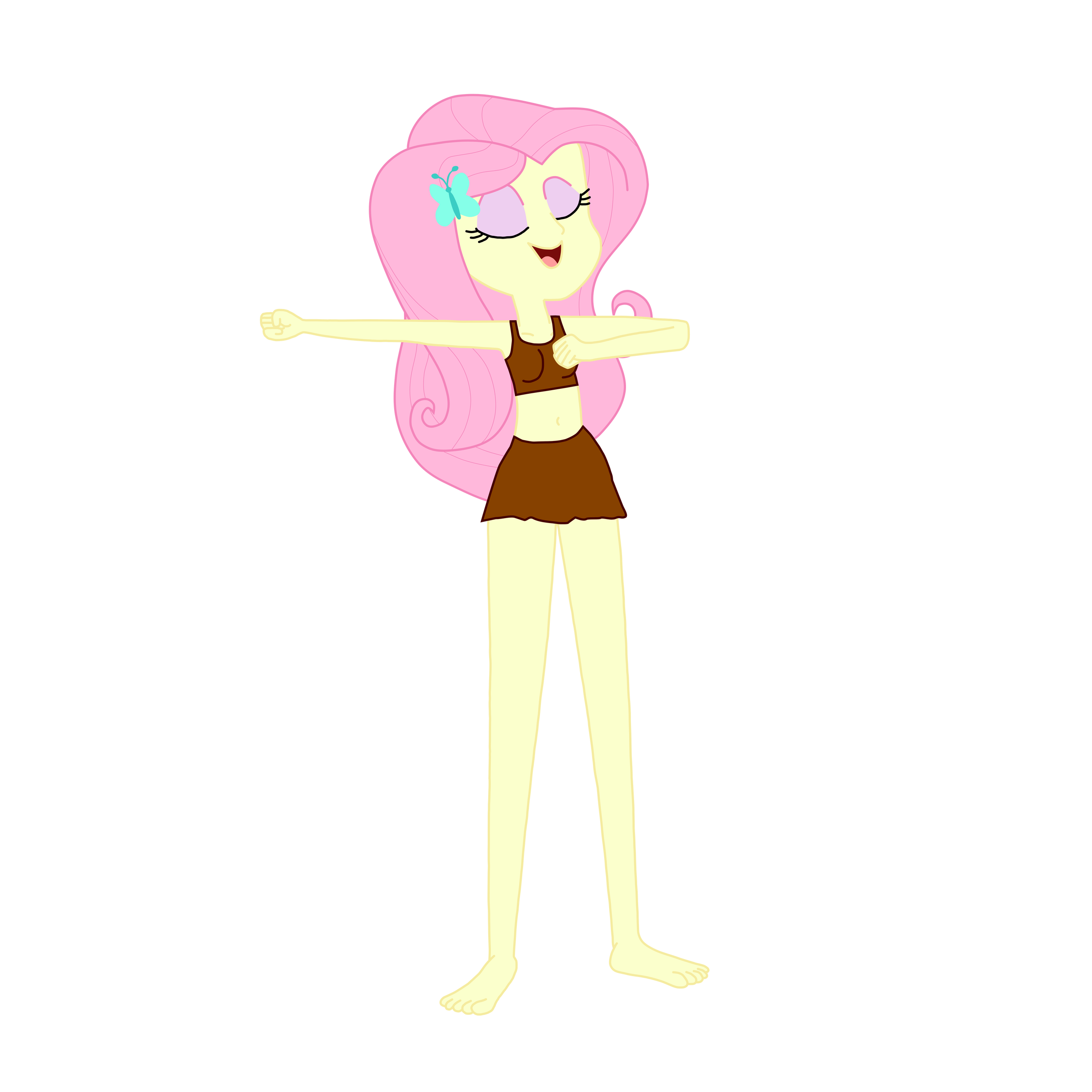 #2371602 - safe, artist:optimusv42, fluttershy, gorilla, human ...