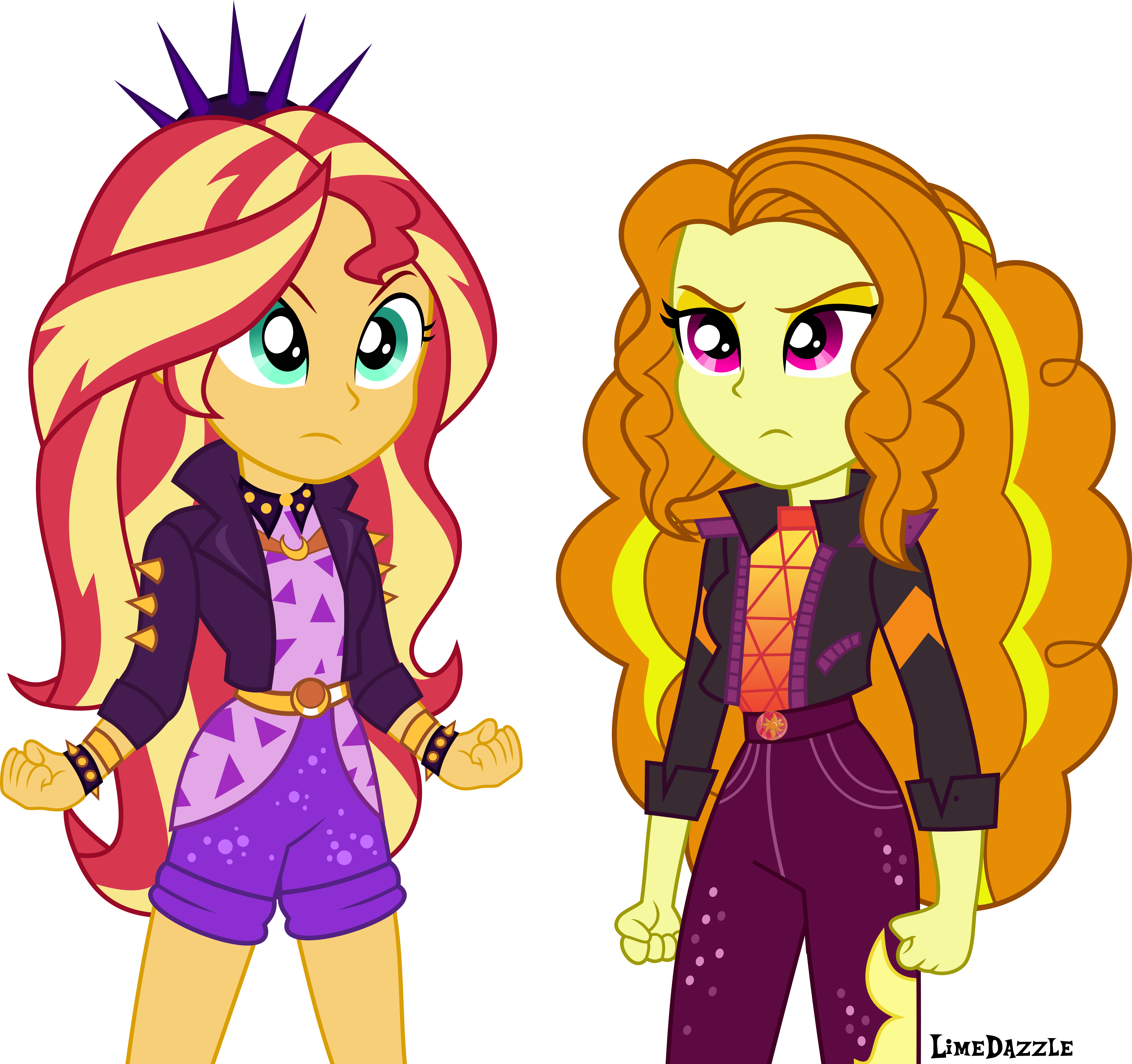 #2379287 - safe, artist:limedazzle, adagio dazzle, sunset shimmer, equestria girls, equestria ...