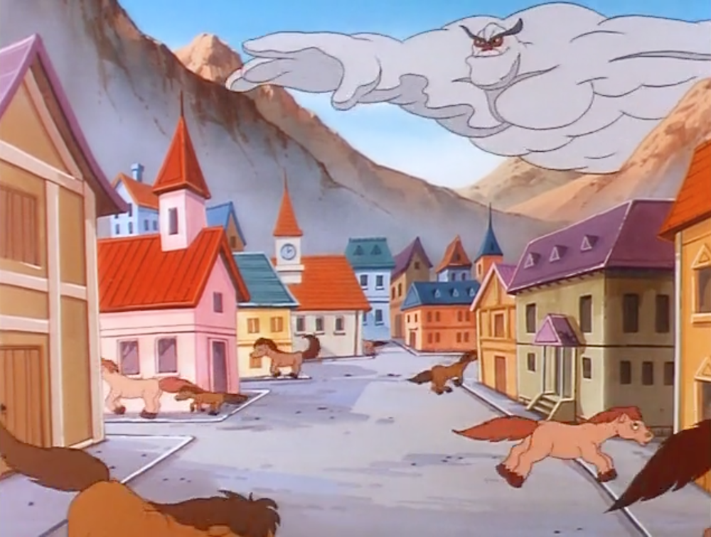 #2387951 - safe, screencap, erebus, cloud demon, horse, bright lights ...