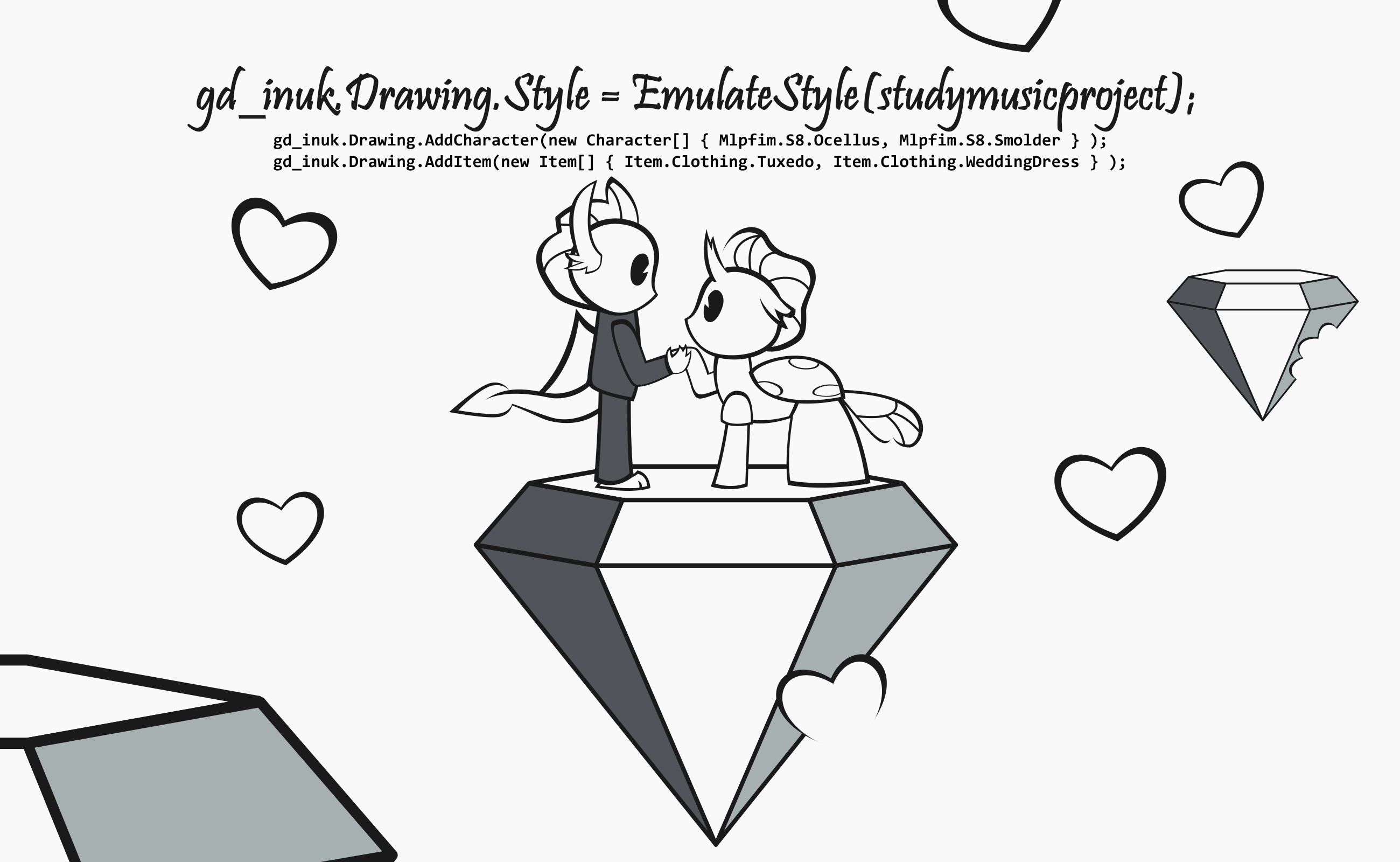 #2400524 - safe, artist:gd_inuk, ocellus, smolder, g4, bite mark ...