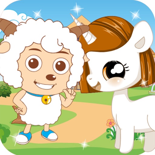 #2401616 - safe, oc, pony, sheep, pleasant goat and big big wolf ...