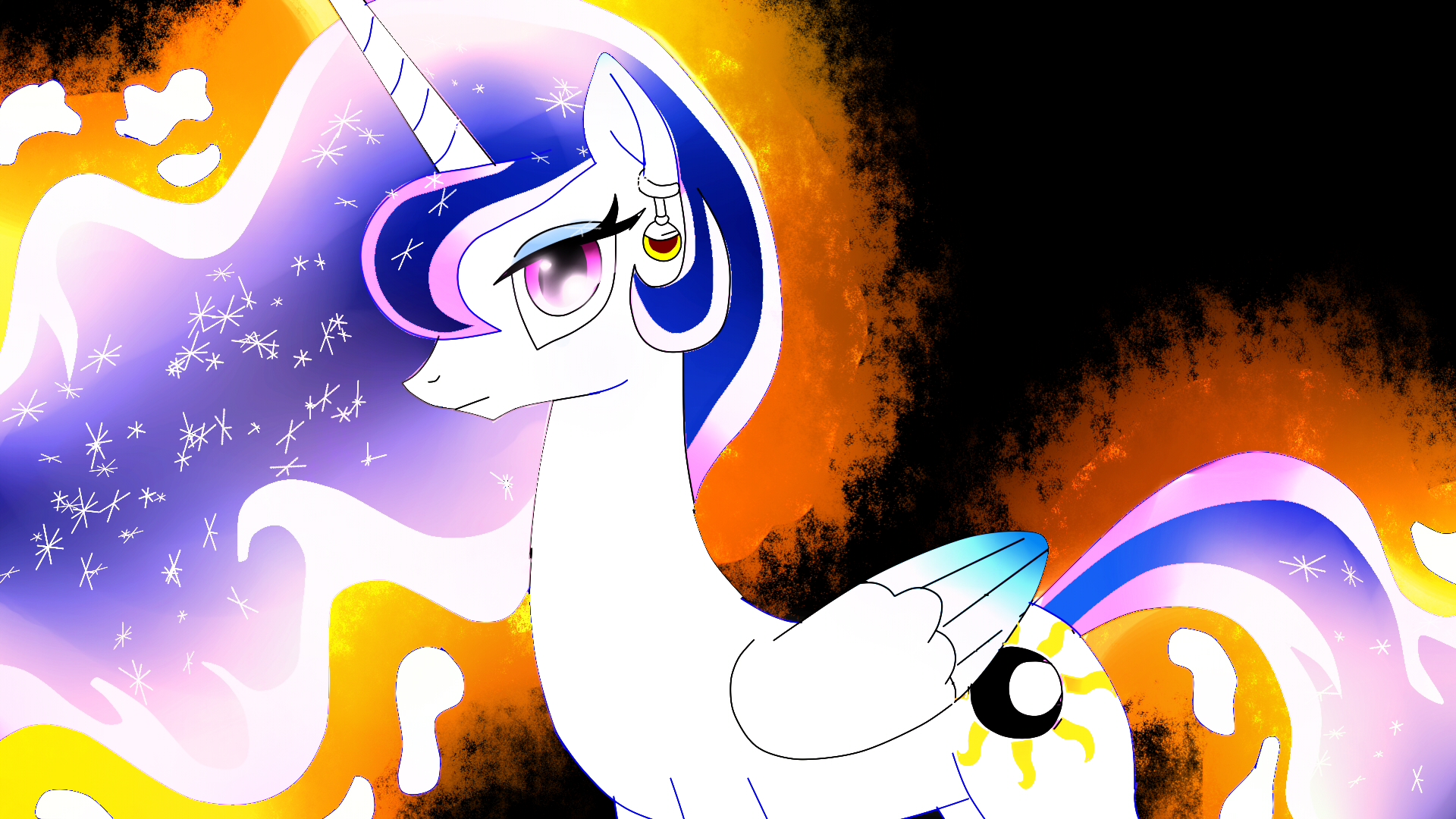 #2401836 - safe, artist:yordisz, princess celestia, princess luna, oc ...