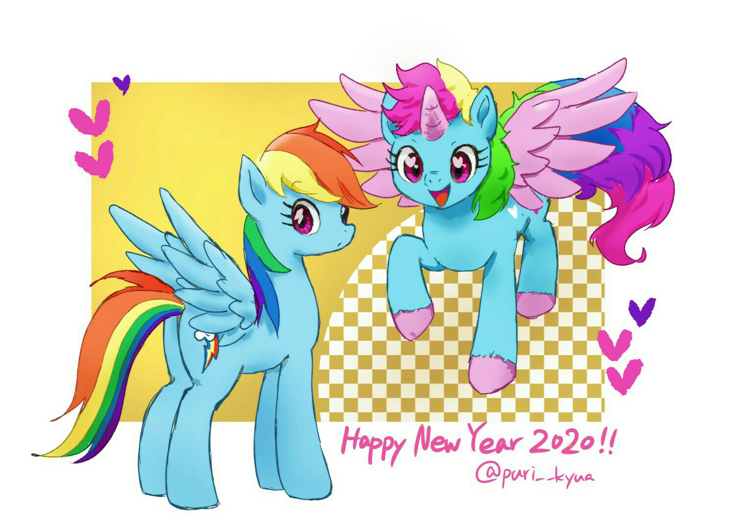 #2409664 - safe, artist:puri__kyua, rainbow dash, alicorn, pegasus ...