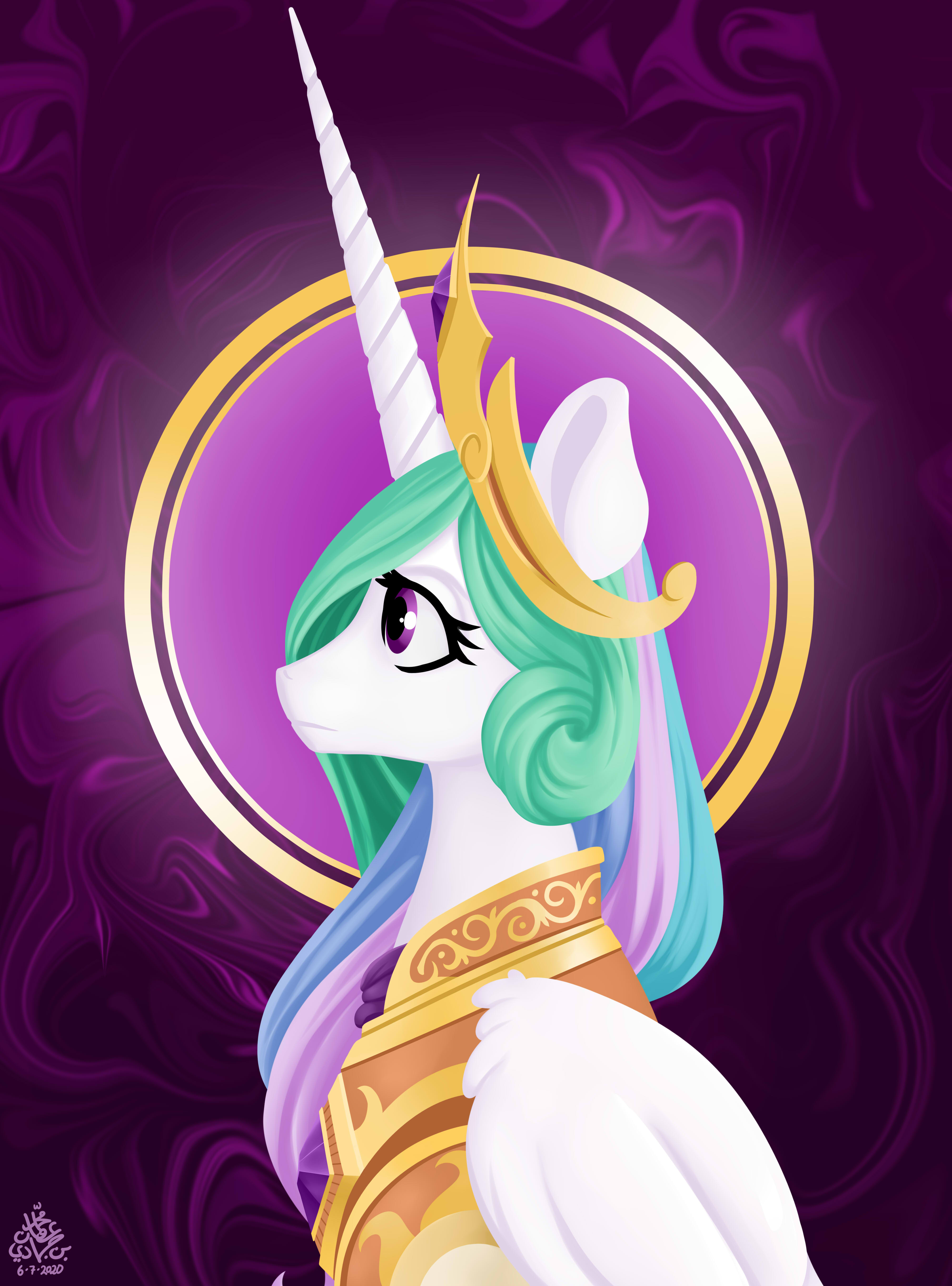 #2392280 - safe, artist:poecillia-gracilis19, princess celestia, armor ...