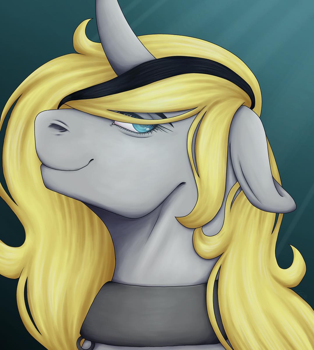 #2394113 - safe, artist:ash_helz, oc, oc only, pony, unicorn, bust ...