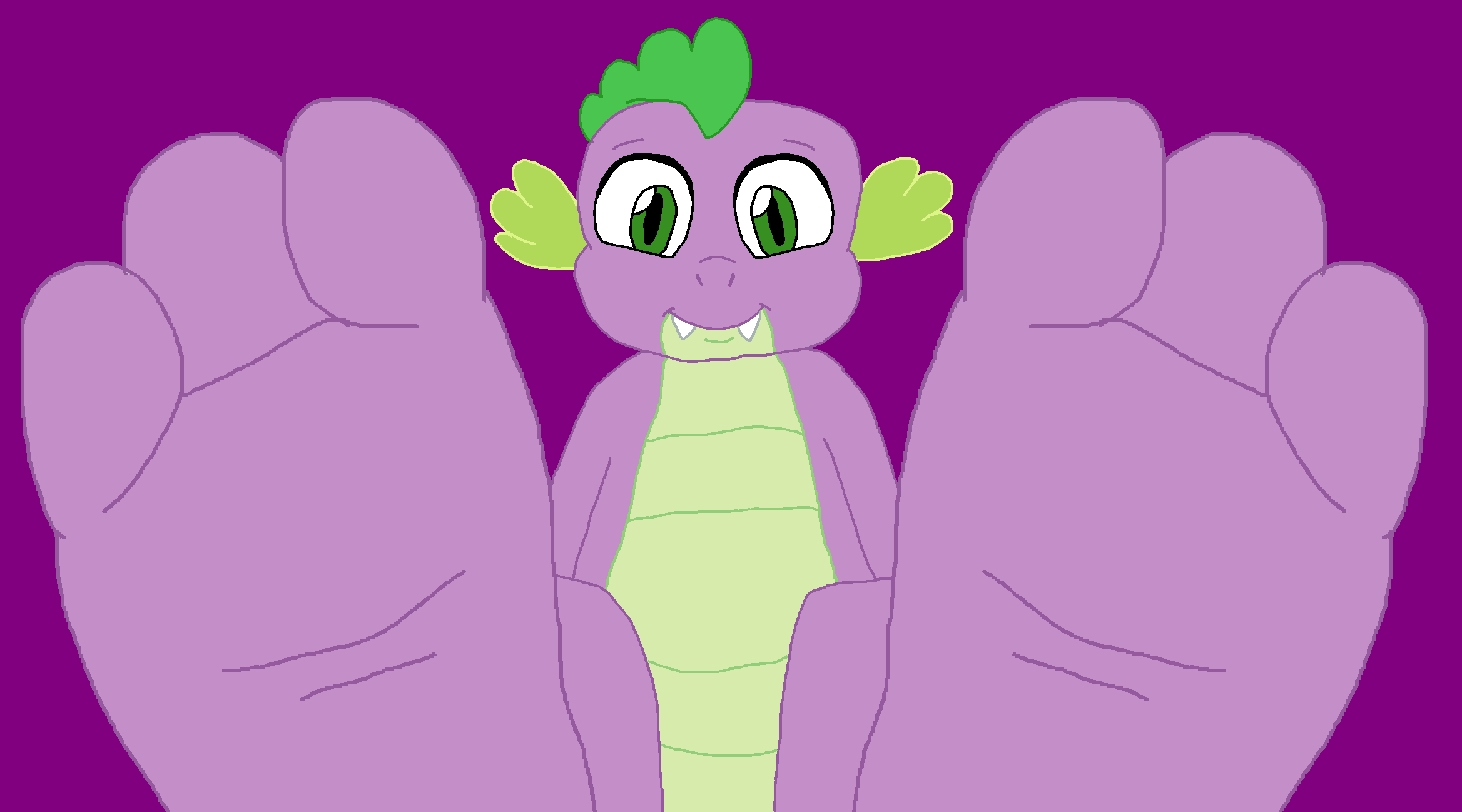 #2421854 - suggestive, artist:johnroberthall, spike, dragon, feet ...