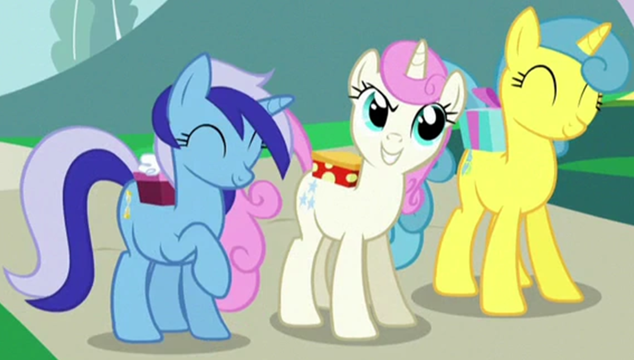 #2427244 - safe, screencap, lemon hearts, minuette, twinkleshine, pony ...