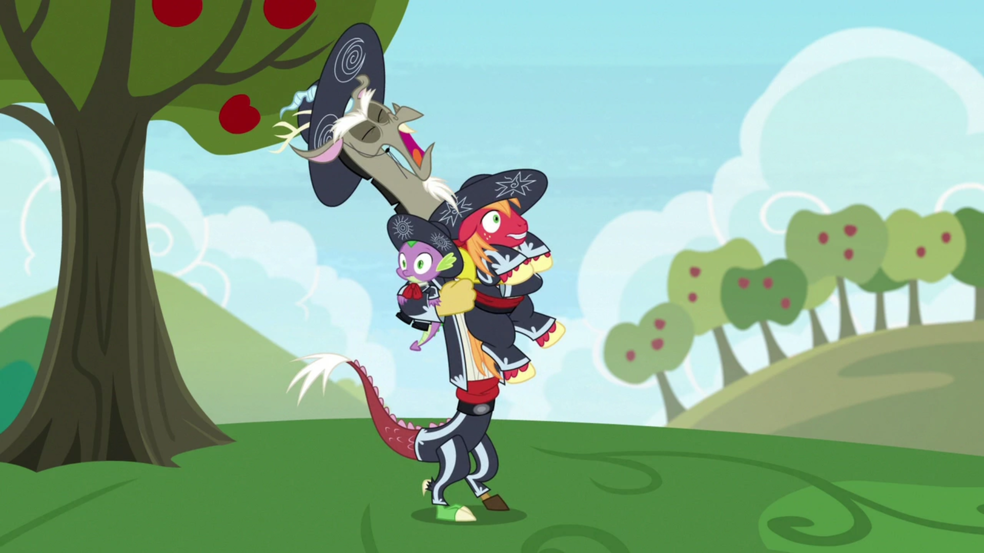 #2428784 - safe, screencap, big macintosh, discord, spike, dragon, the ...